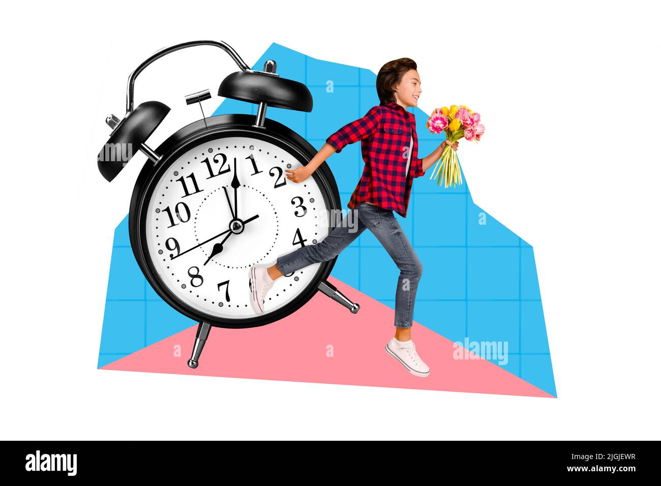 Student run late Cut Out Stock Images & Pictures - Alamy