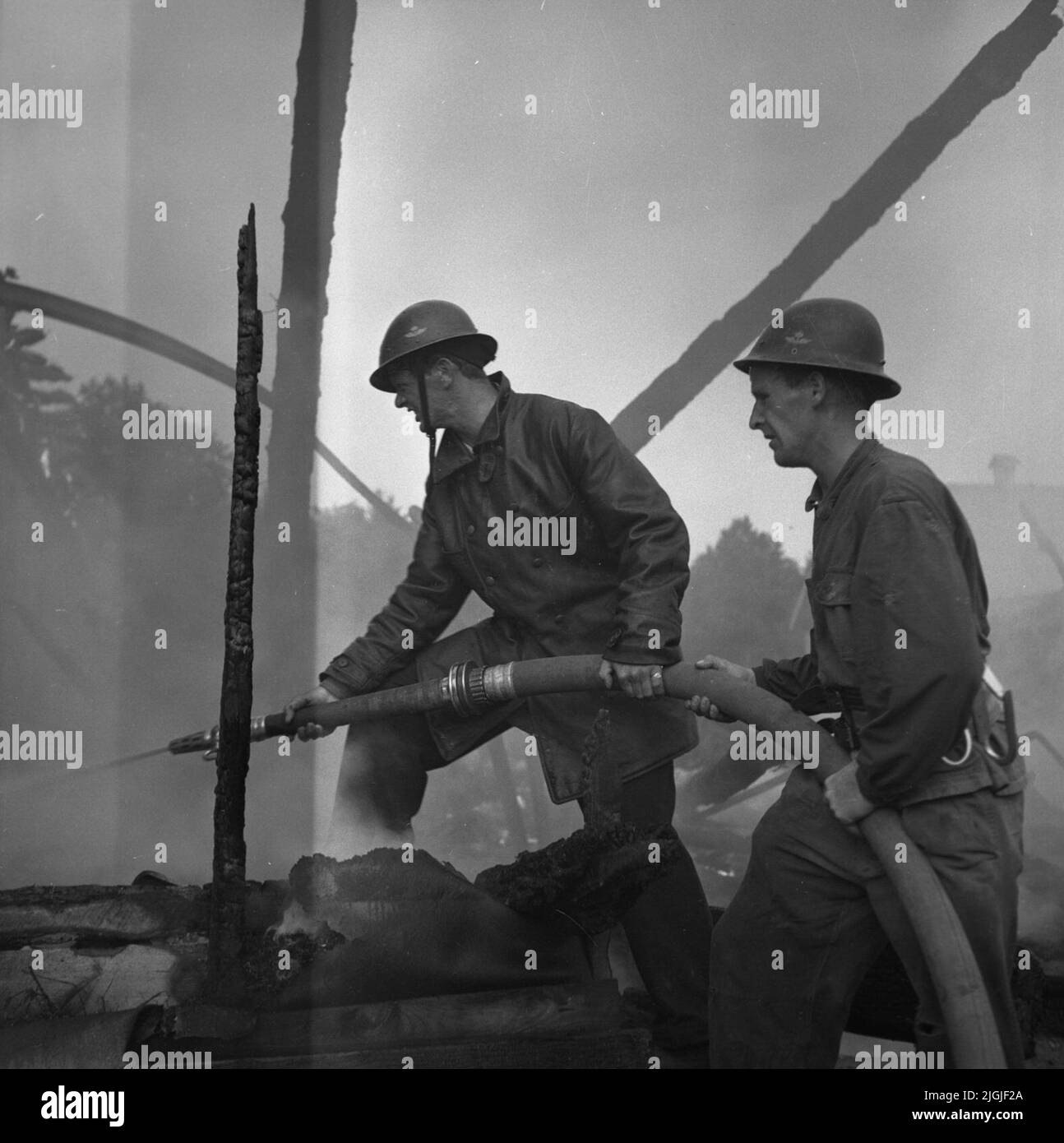 Fire in building, unknown place Stock Photo - Alamy
