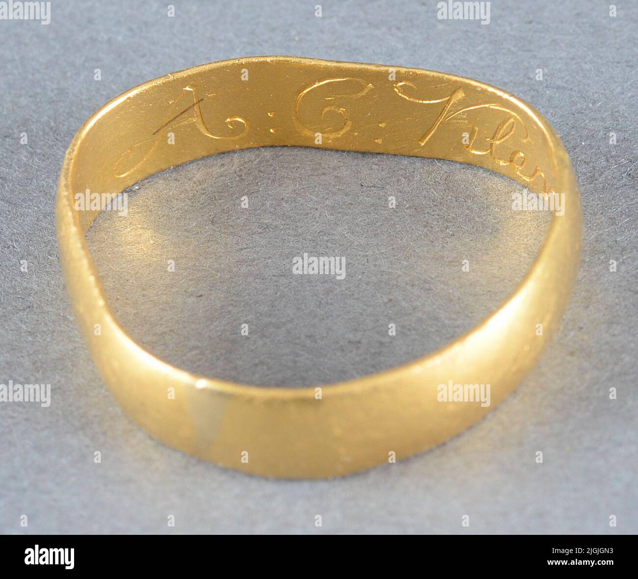 Ring Gold ring 22-24k. On the inside of the ring is "A.C Kleman 3 and ...