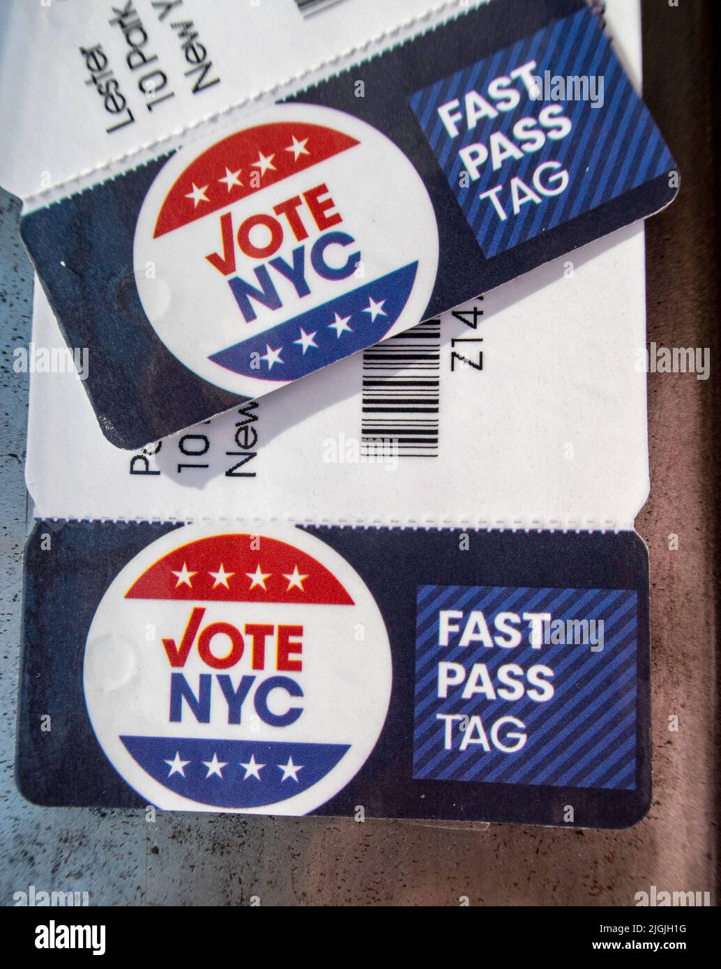 Still life of NYC Voting fast pass key fob, USA 2022 Stock Photo - Alamy