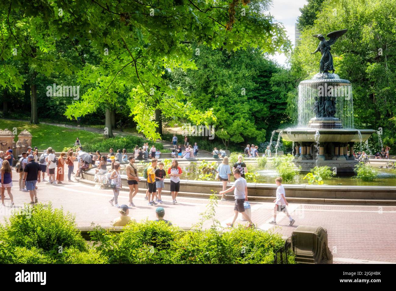 Bethesda Terrace is an historic landmark in Central Park, New York City ...