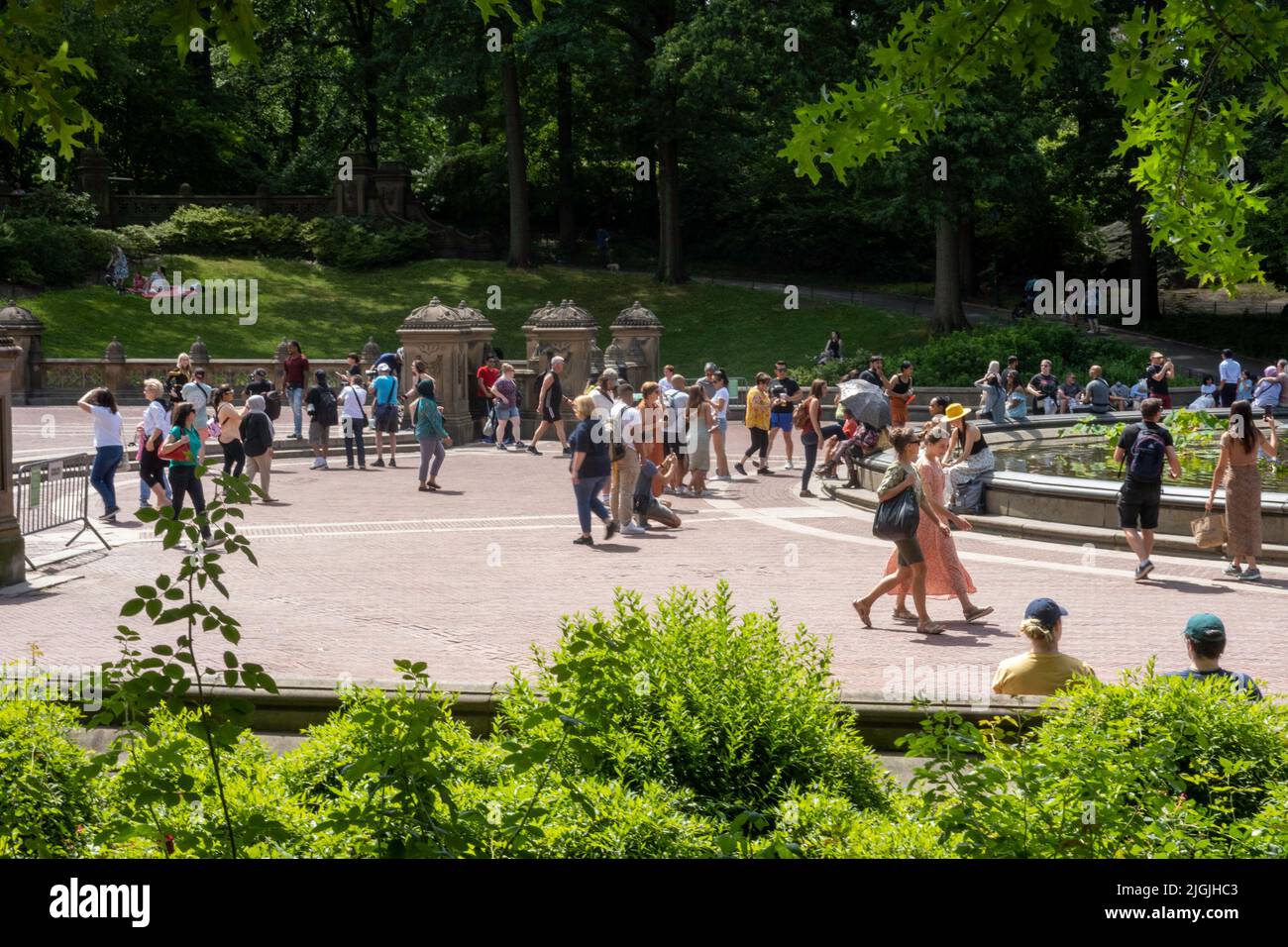 Bethesda Terrace is an historic landmark in Central Park, New York City ...