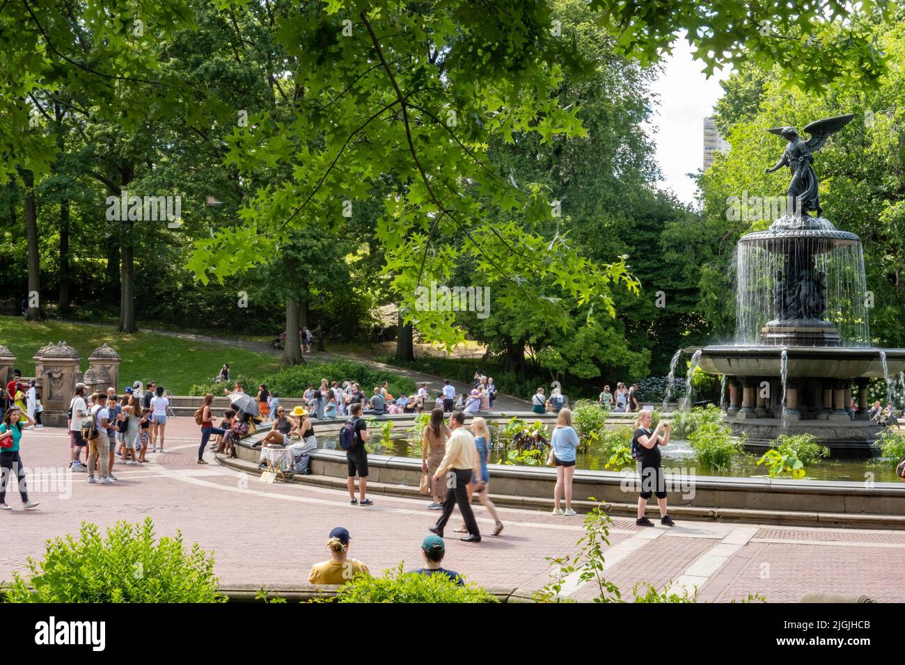 Bethesda Terrace is an historic landmark in Central Park, New York City ...