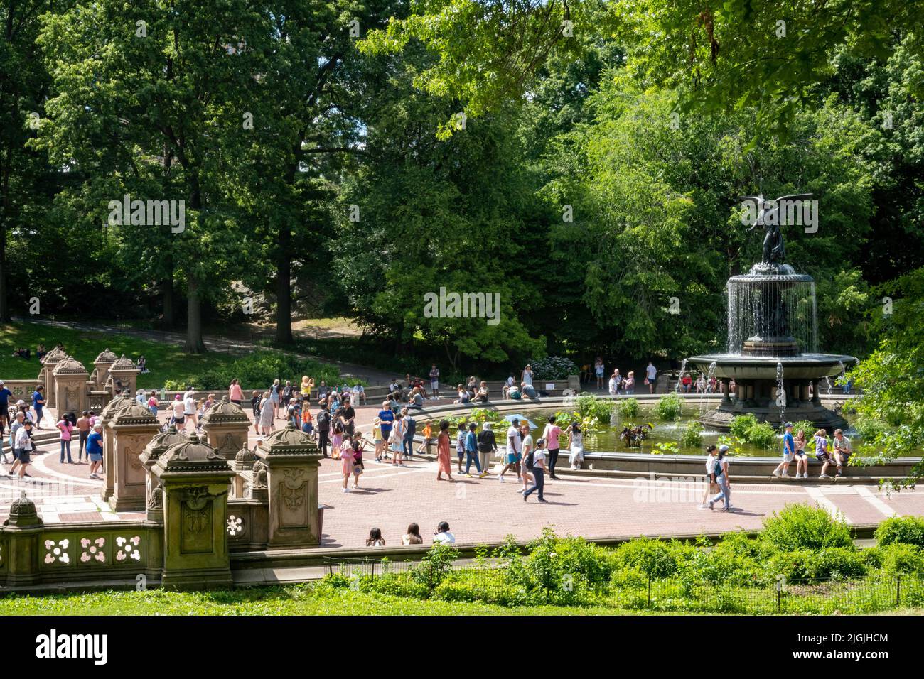 Bethesda Terrace is an historic landmark in Central Park, New York City ...