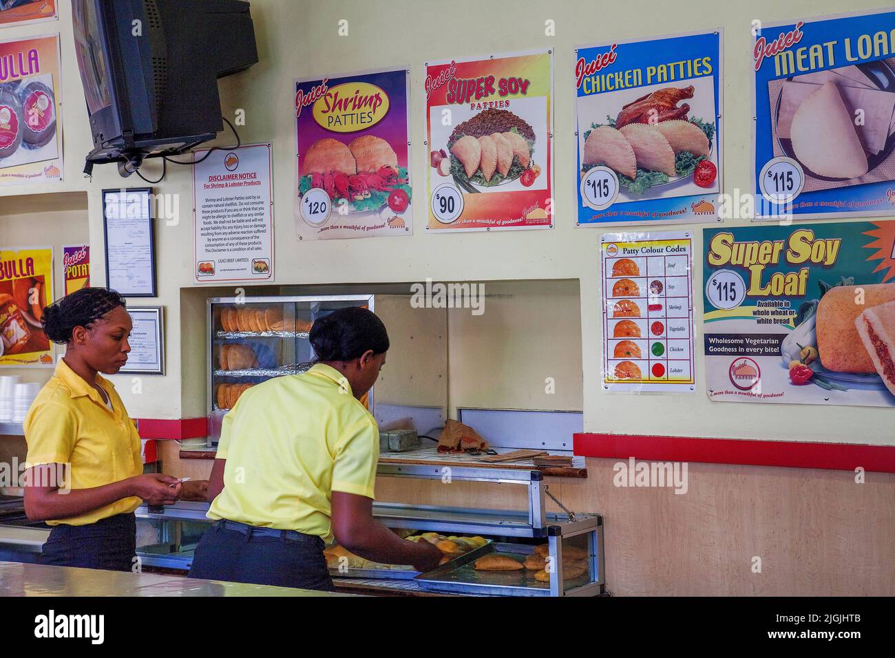 Jamaica, a patty shop in Morant Bay. Patties is a jamaican kind of ...