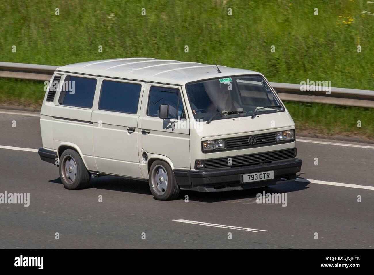 1991 90s nineties white VW Volkswagen. A Brazilian made transporter ...