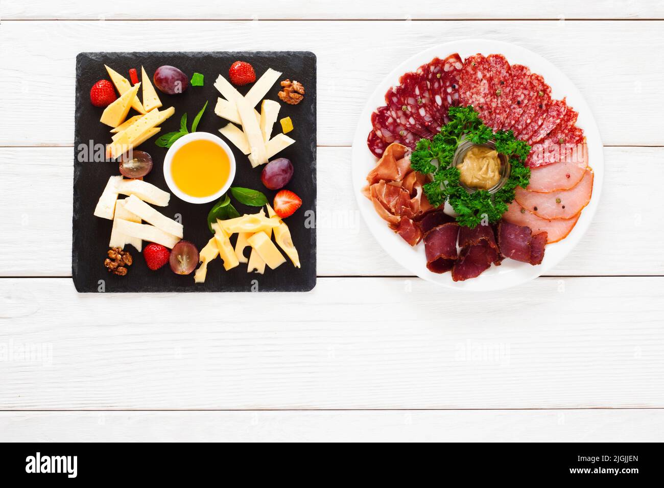 Flat lay gourmet restaurant hi-res stock photography and images - Alamy