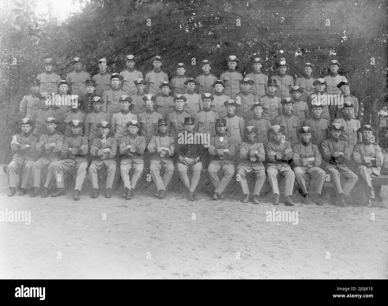 Infanteri Group photo, Gräsvik. Grenadier regiment. Year class 1922 ...