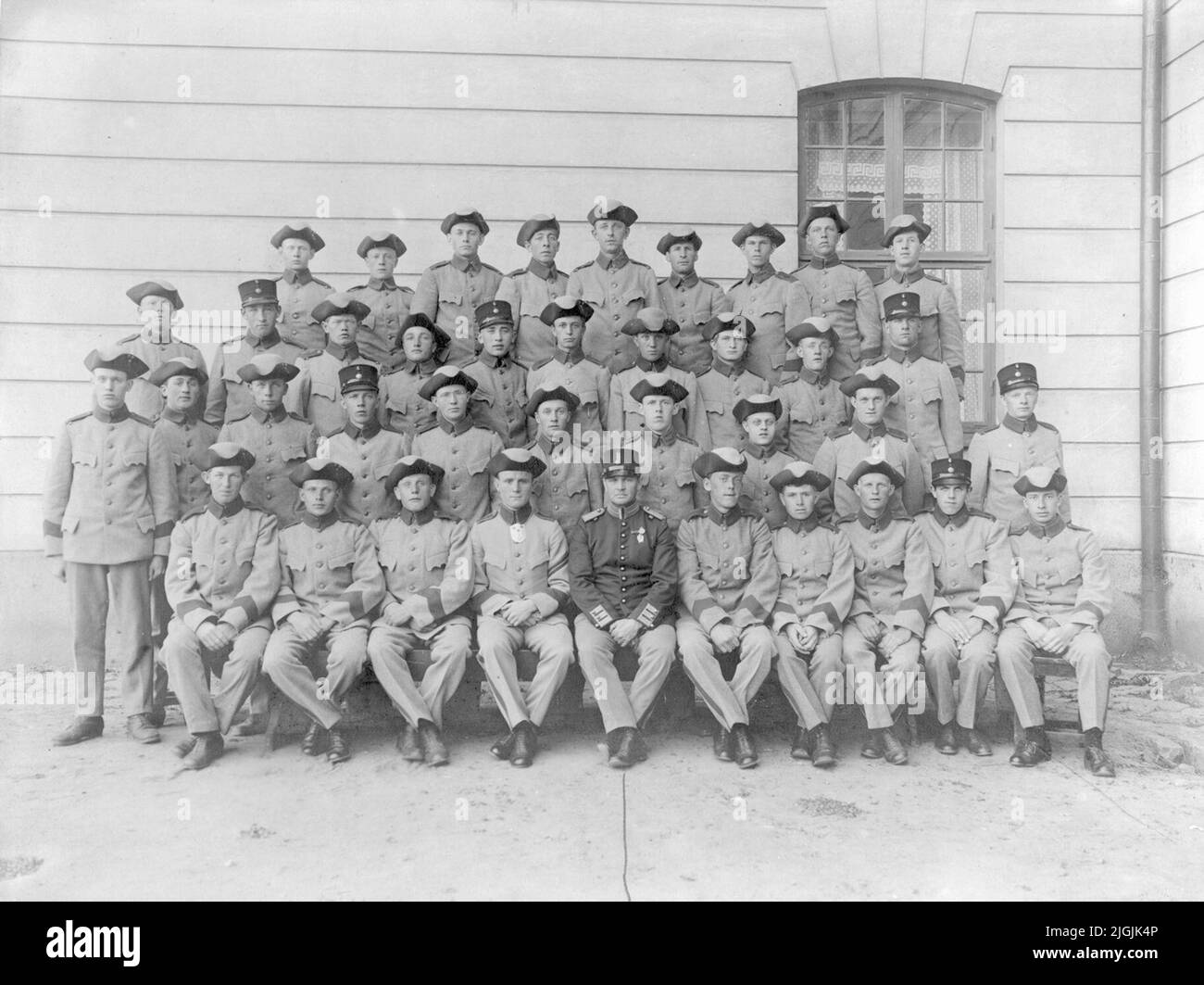 Infanteri Group photo, Gräsvik. Grenadier regiment. Year class 1922 ...