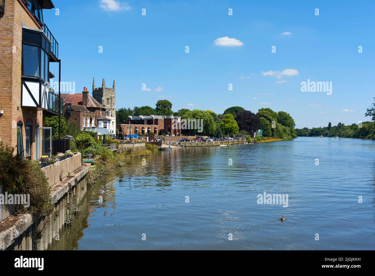 Old Isleworth from the river Thames in summertime, West London UK Stock ...