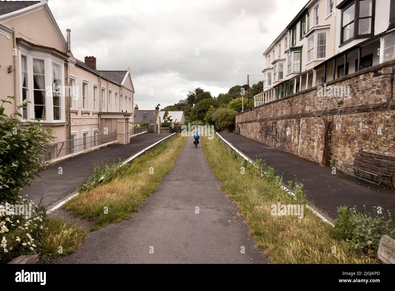 The former Bideford station, Devon, now on the course of the Tarka ...