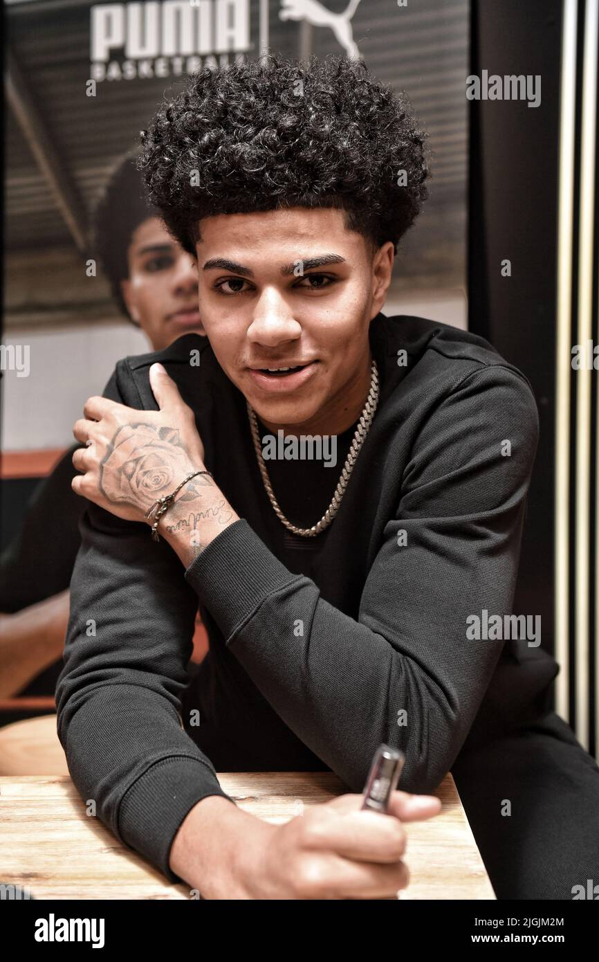 Killian Hayes NBA Player at Airness in Paris Stock Photo - Alamy