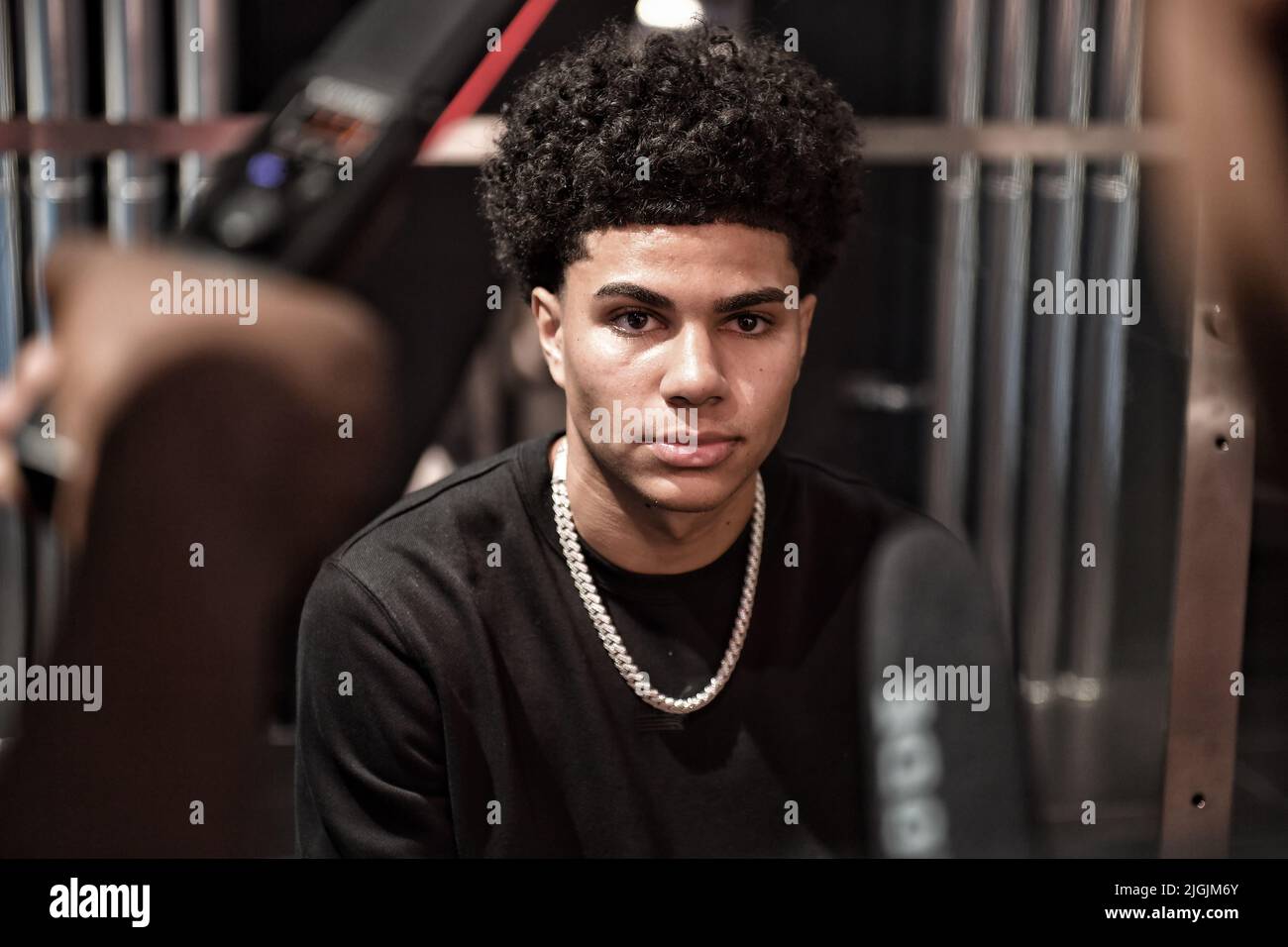 Killian Hayes NBA Player at Airness in Paris Stock Photo - Alamy