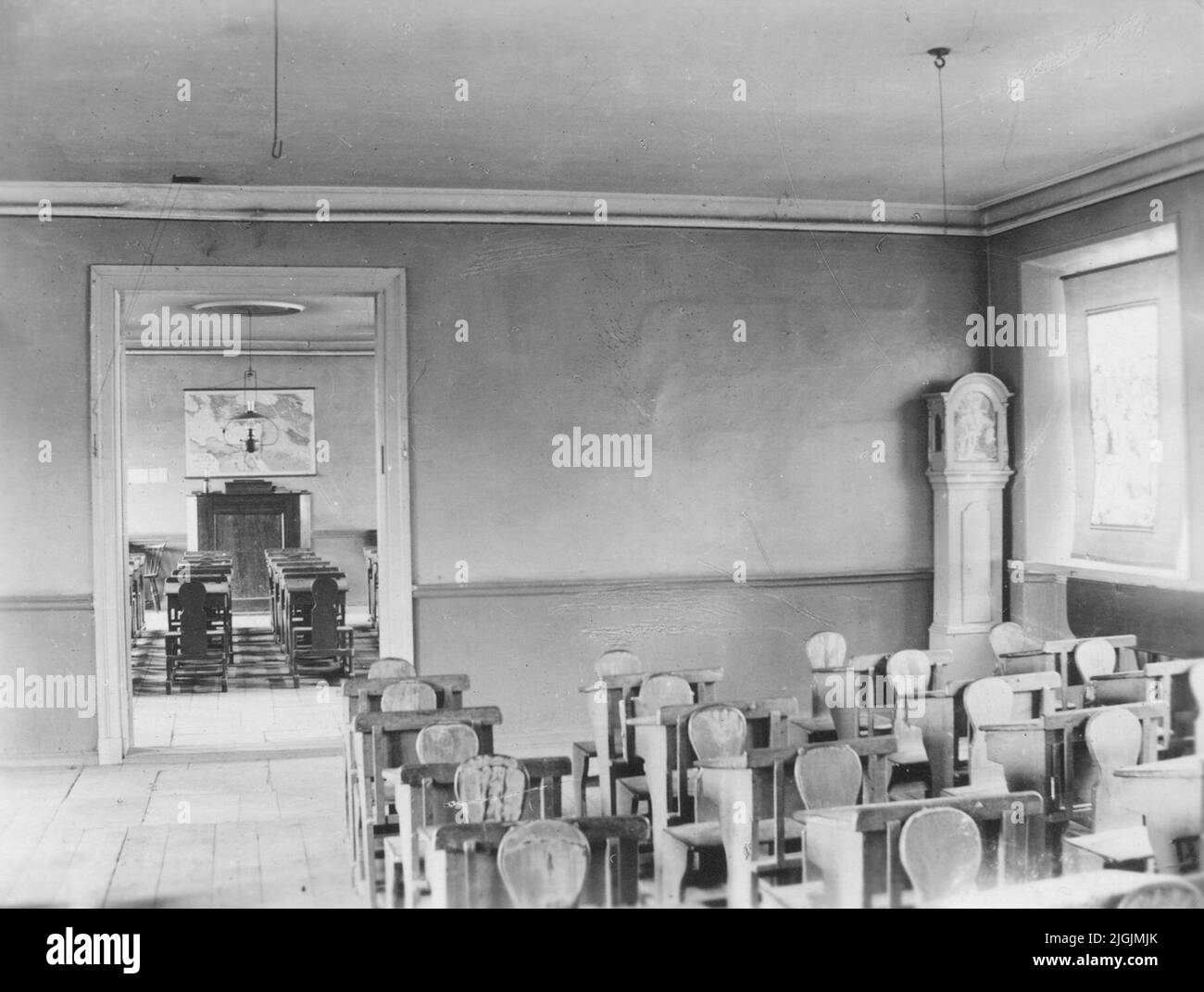 Skolbyggnad Interior of the first schoolhouse of the City Assembly ...