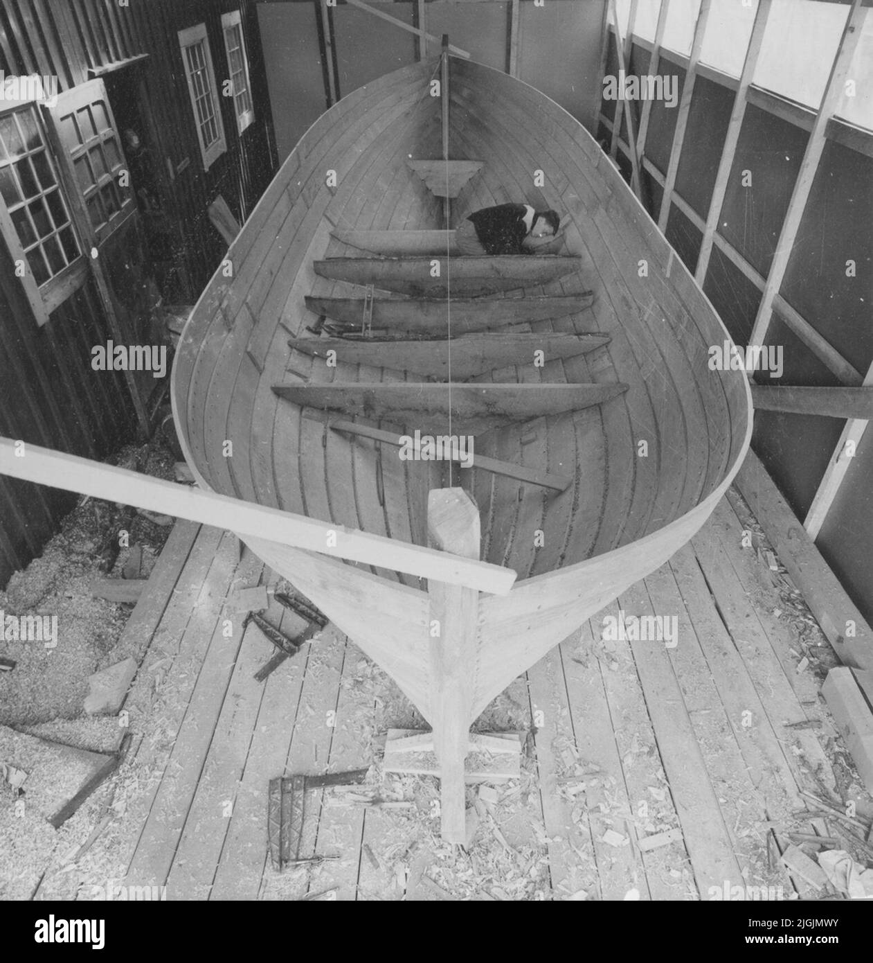 Båtbyggeri Knitting the spant by Billy Palmqvist. Overview Aft from ...