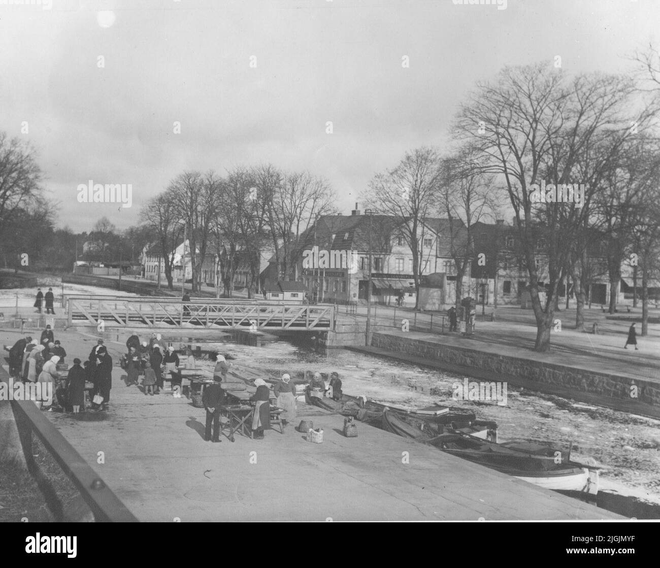 Community fishing Black and White Stock Photos & Images - Alamy