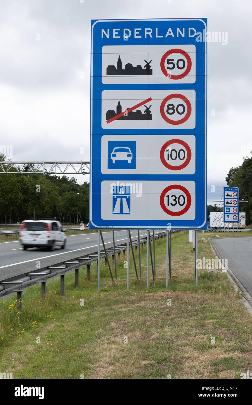 Bad Bentheim, Germany. 11th July, 2022. View of a sign on the German ...