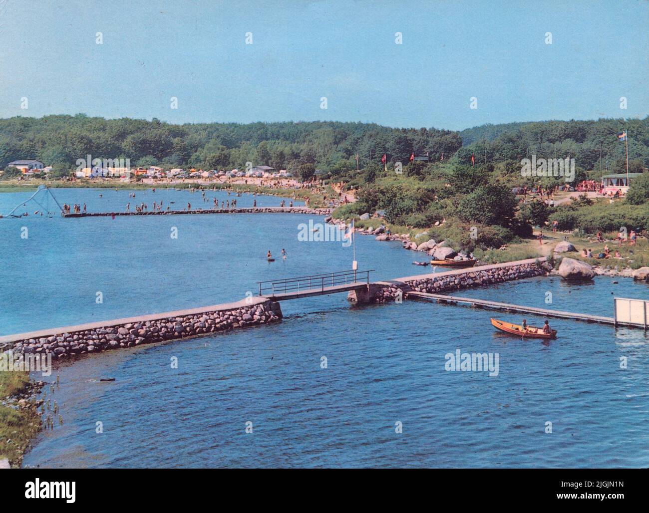 Badplats Bathing place and campsite at Treenborg in Sölvesborg. The ...
