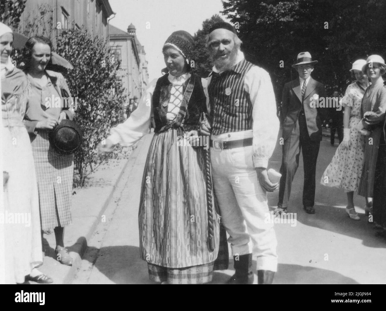 Man Actor embodies "Wittus Andersson in the typical Bleking costume ...