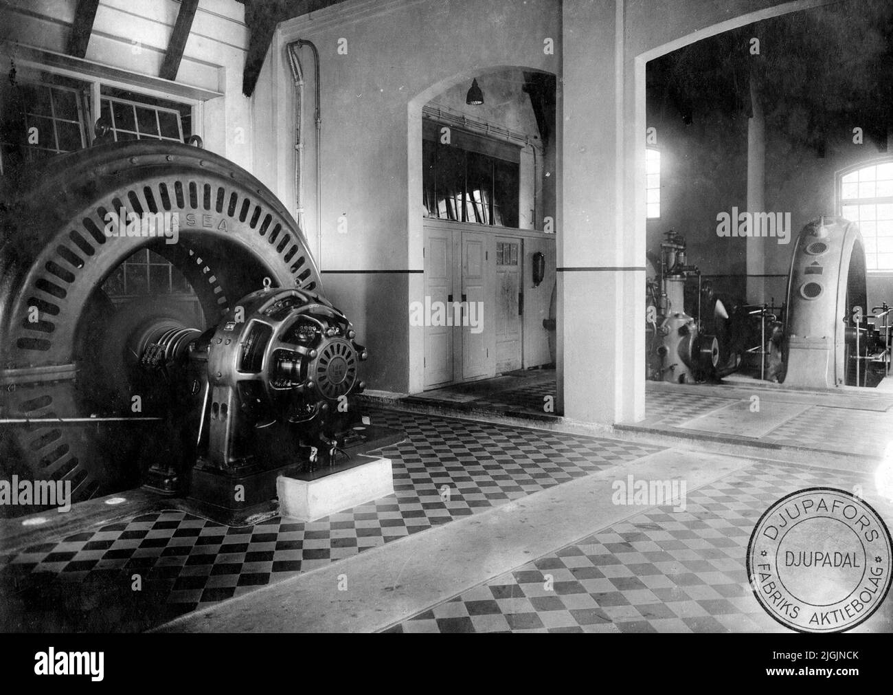 Pappersbruk The power center at Djupafors paper mill. To the right of ...