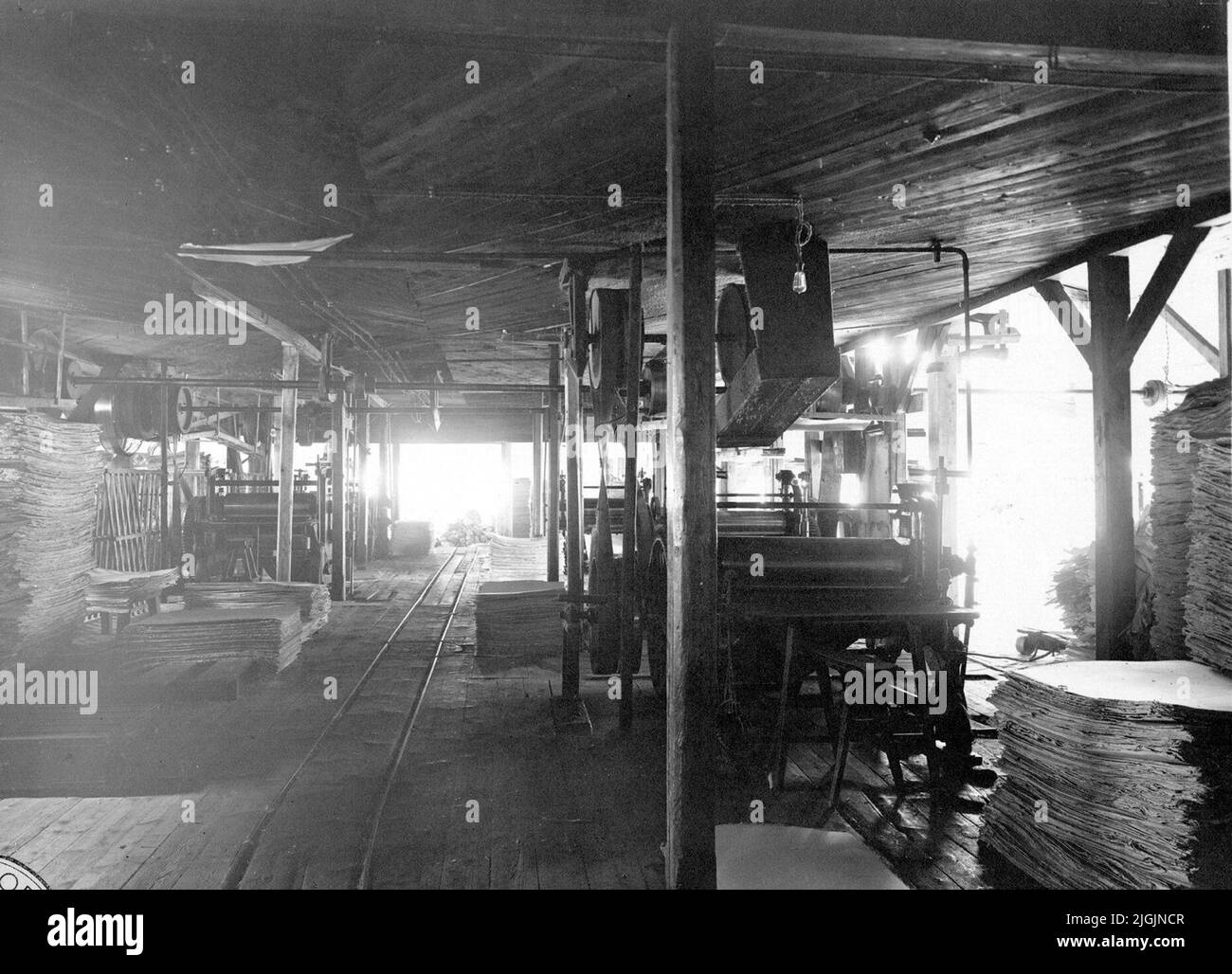 Pappersbruk The cardboard hall at Djupafors paper mill Stock Photo - Alamy