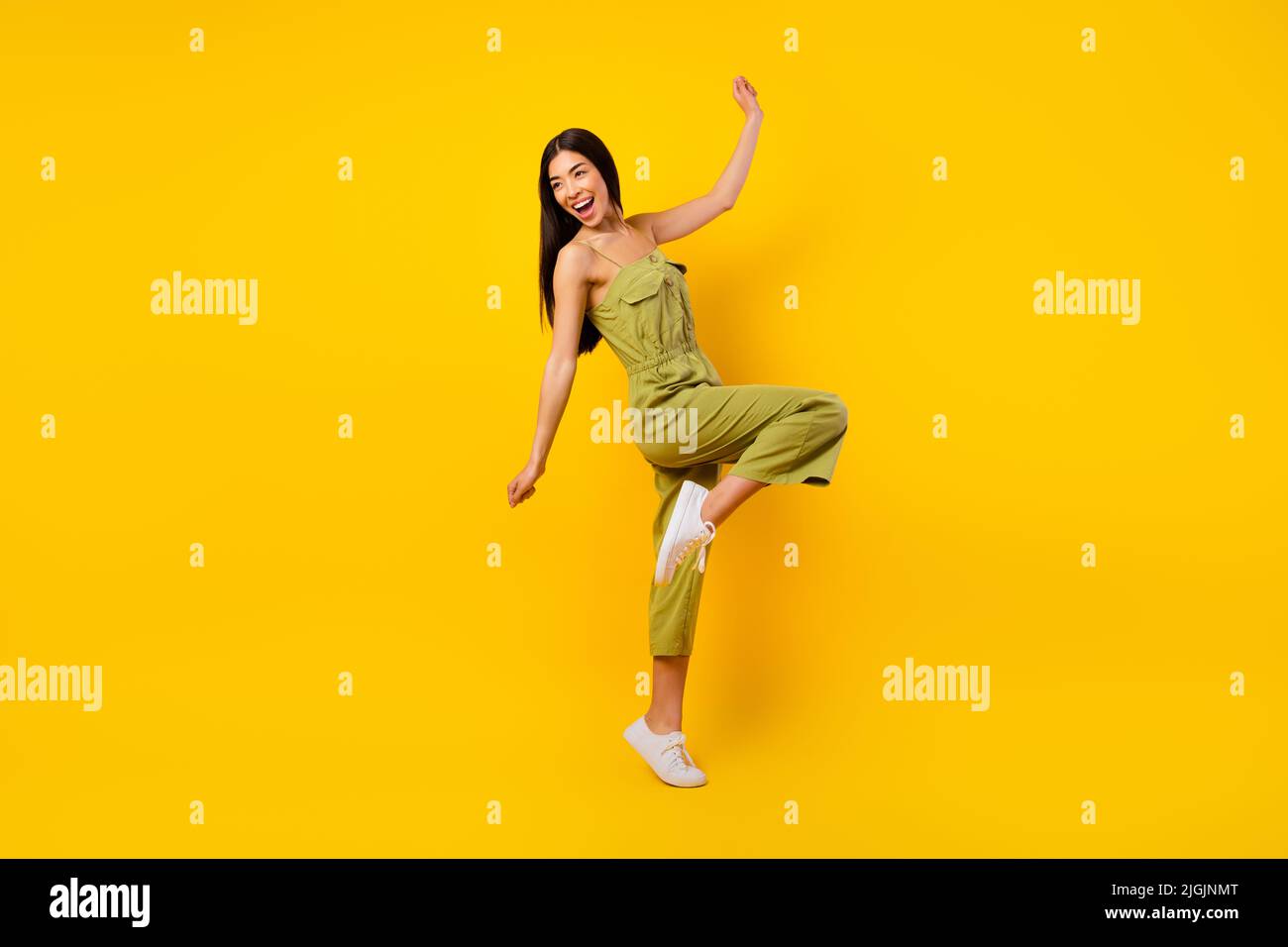 Full size photo of lovely overjoyed filipino lady chilling dancing ...
