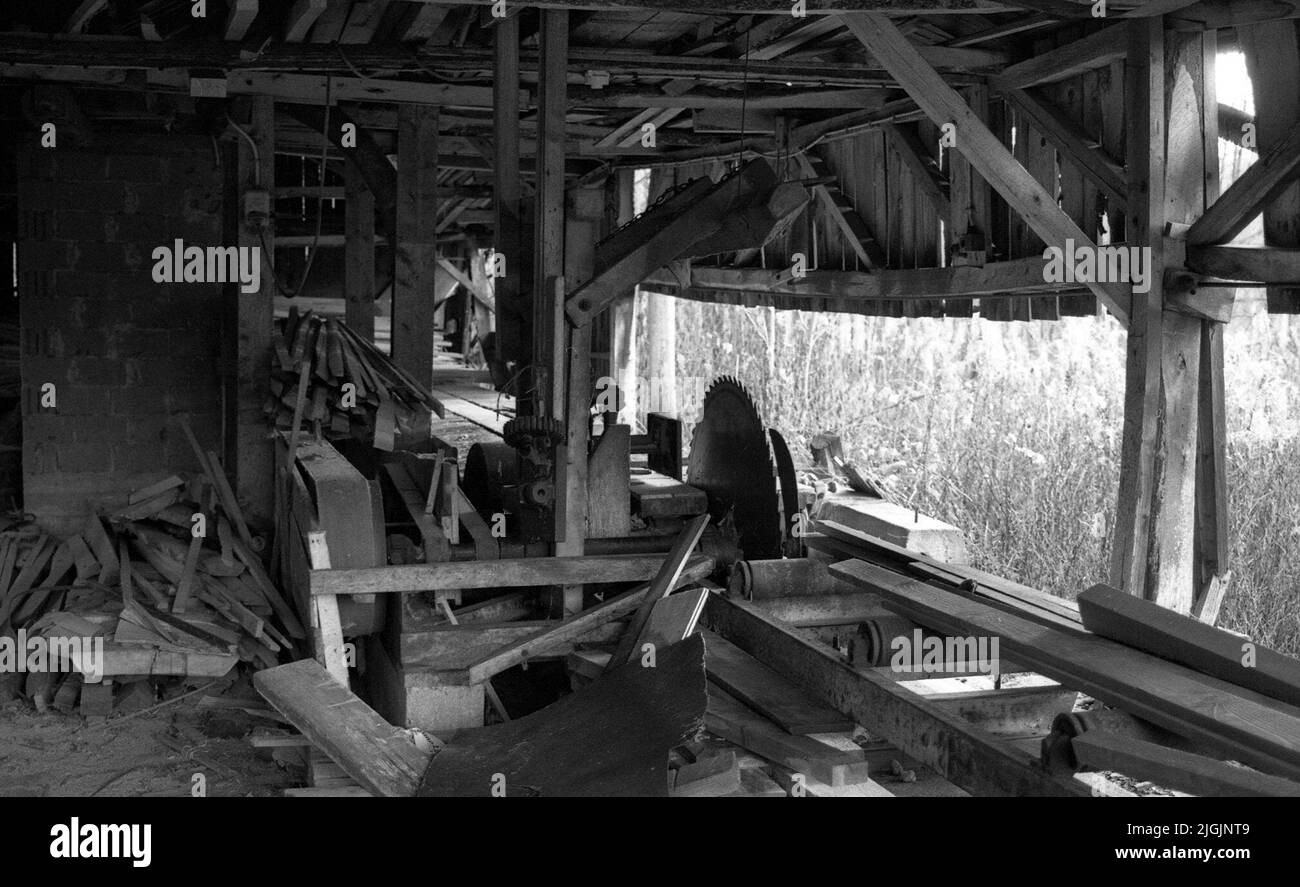 Snickerifabrik Interior of the saw building at Strömsberg's carpentry ...