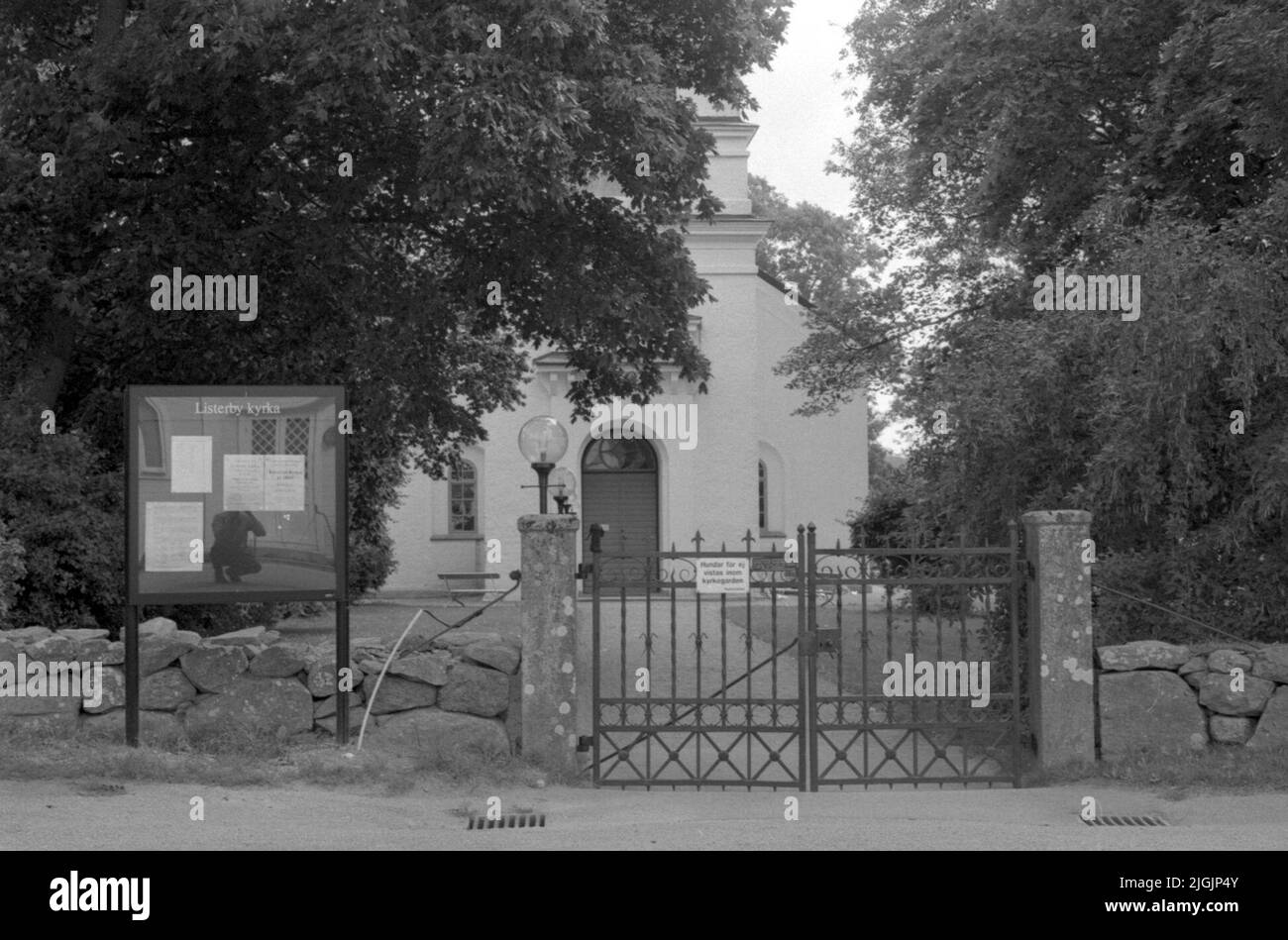Kyrka Listerby cemetery and church Stock Photo - Alamy
