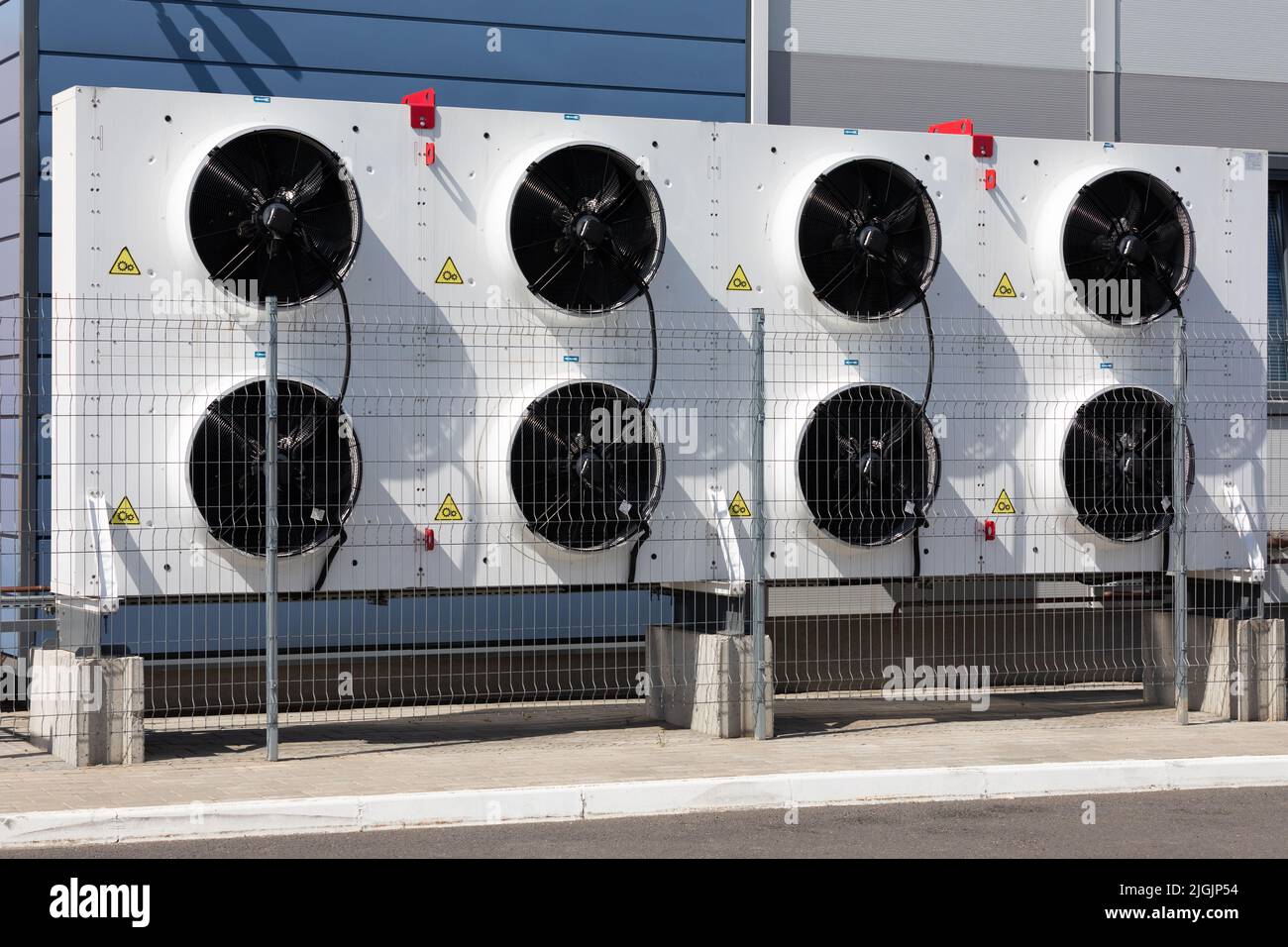 industrial outdoor condensing unit of the air conditioning unit Stock ...