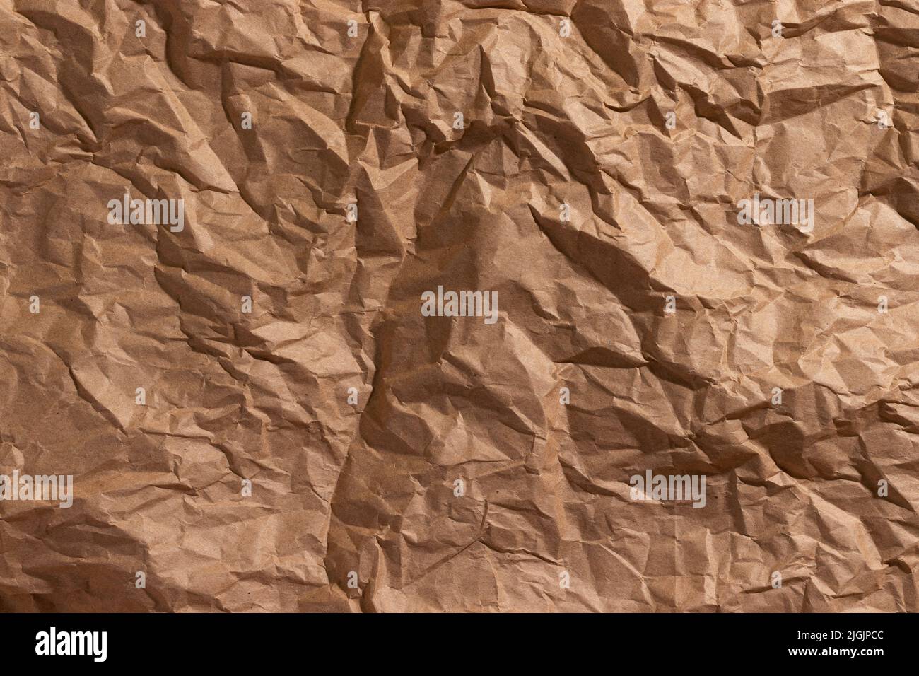 Brown crumpled, wrinkled recycle craft paper texture background Stock ...