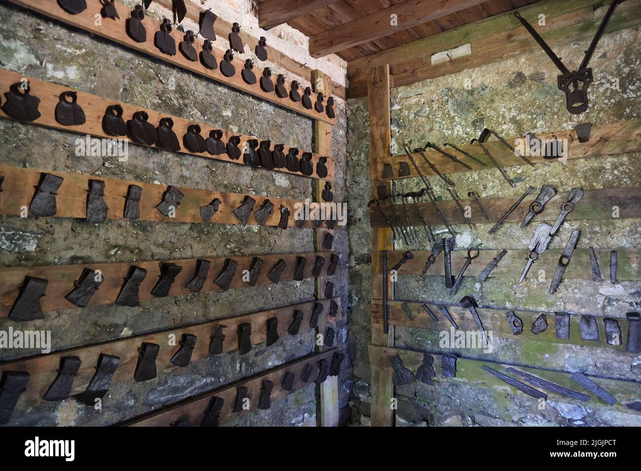 Ancient tools of the old Cafetale La Isabelica near the Gran Piedra ...