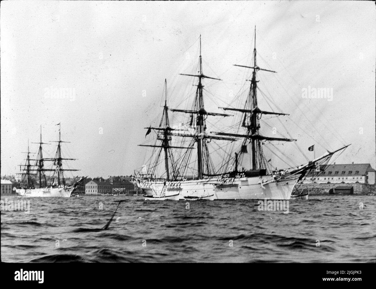 Fartyg The vessels Jarramas and Najaden in Kronredden. In the ...