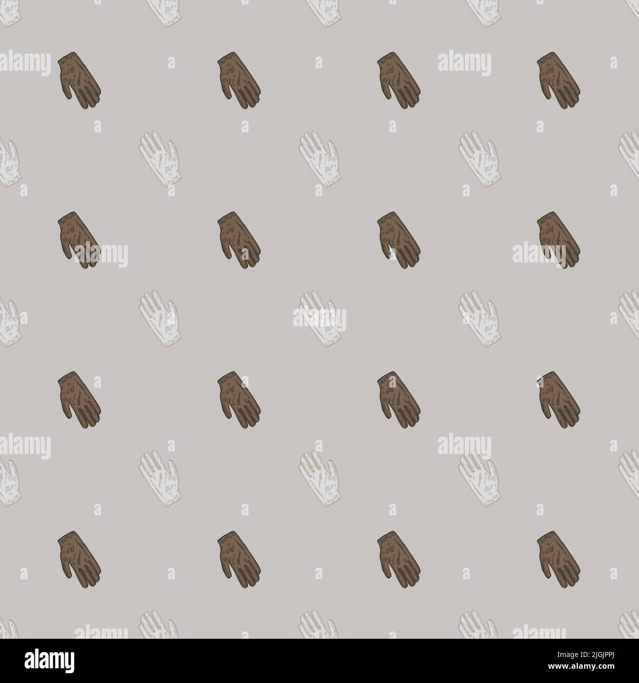 Football glove sketch seamless pattern. Vintage element of goalkeeper ...
