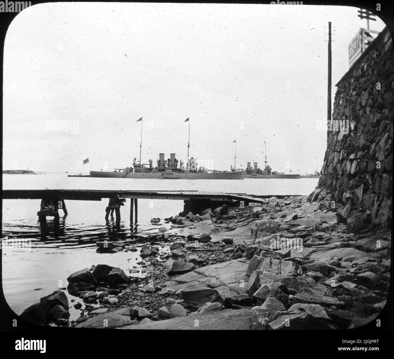 Pansarskepp Armored ship on the war base in Karlskrona. Photographed ...