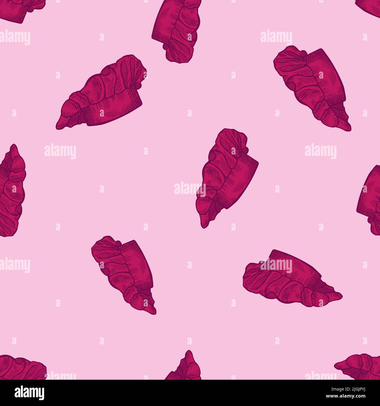 High chef hat engraved seamless pattern. Kitchen traditional element ...