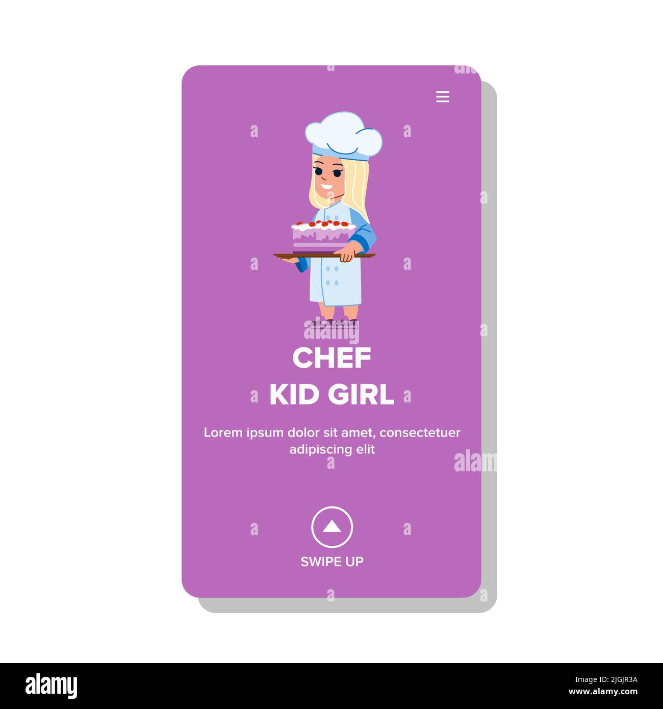 chef kid girl vector Stock Vector Image & Art - Alamy