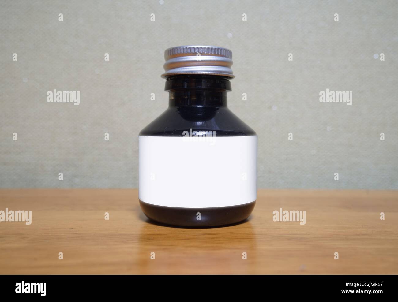 Black Ink Label Mock up Photo Stock Photo - Alamy