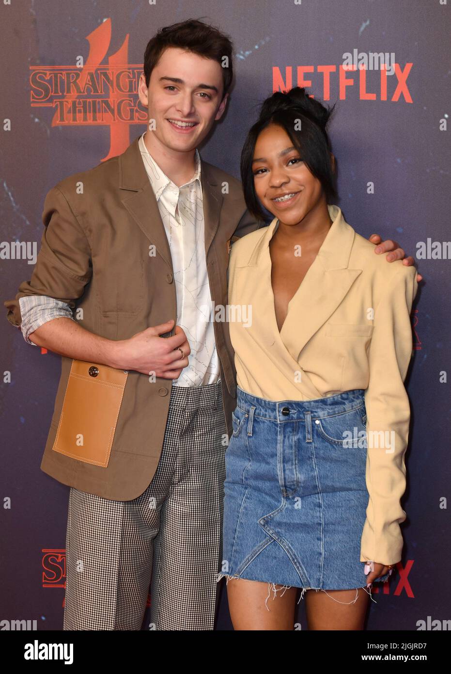 Noah Schnapp and Priah Ferguson attend the Stranger Things Festival ...