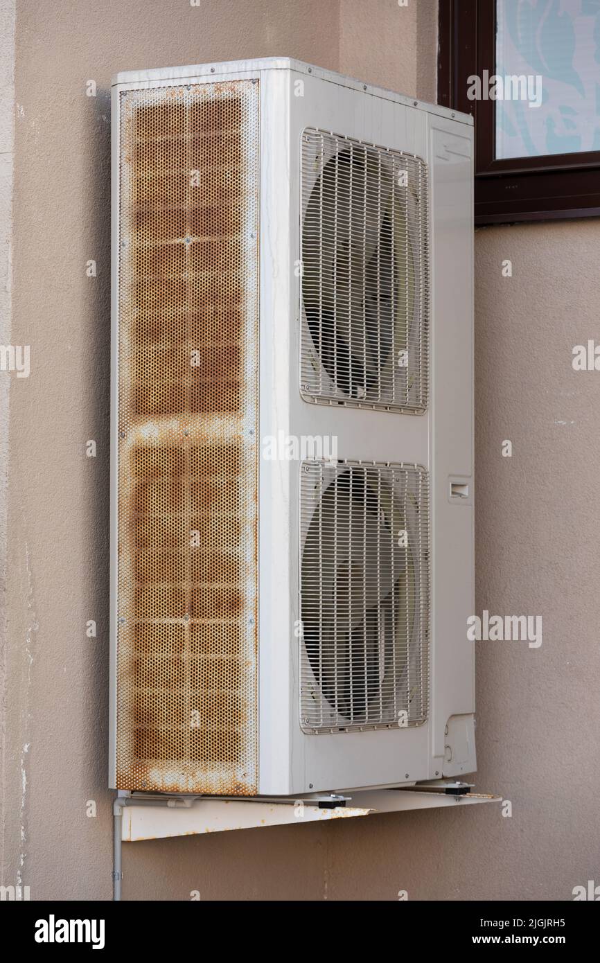 industrial outdoor condensing unit of the air conditioning unit Stock ...