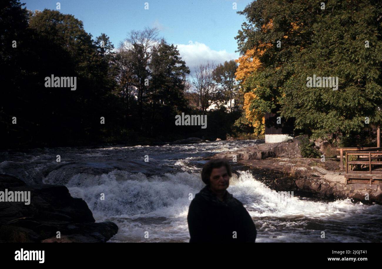 Åke Nyberg's wife at Mörrumsån Stock Photo - Alamy