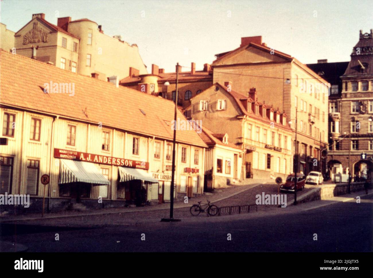 Affärsbyggnad City view of house building on Landbrogatan in the ...