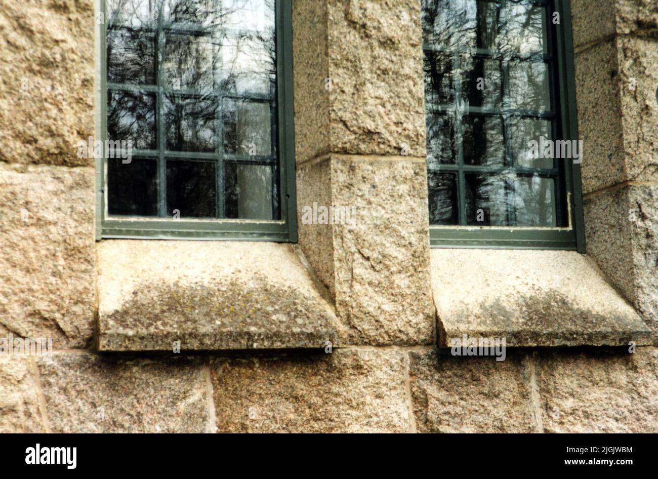 Kyrka Detail of the longhouse's windows at Flymens church. In 1856 it ...