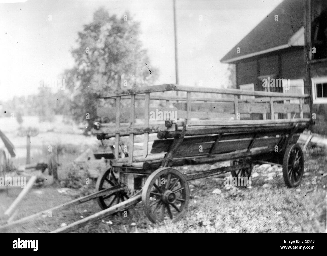 Höskrinda Hörussk (hay screaming) outside a farm in the western hall ...