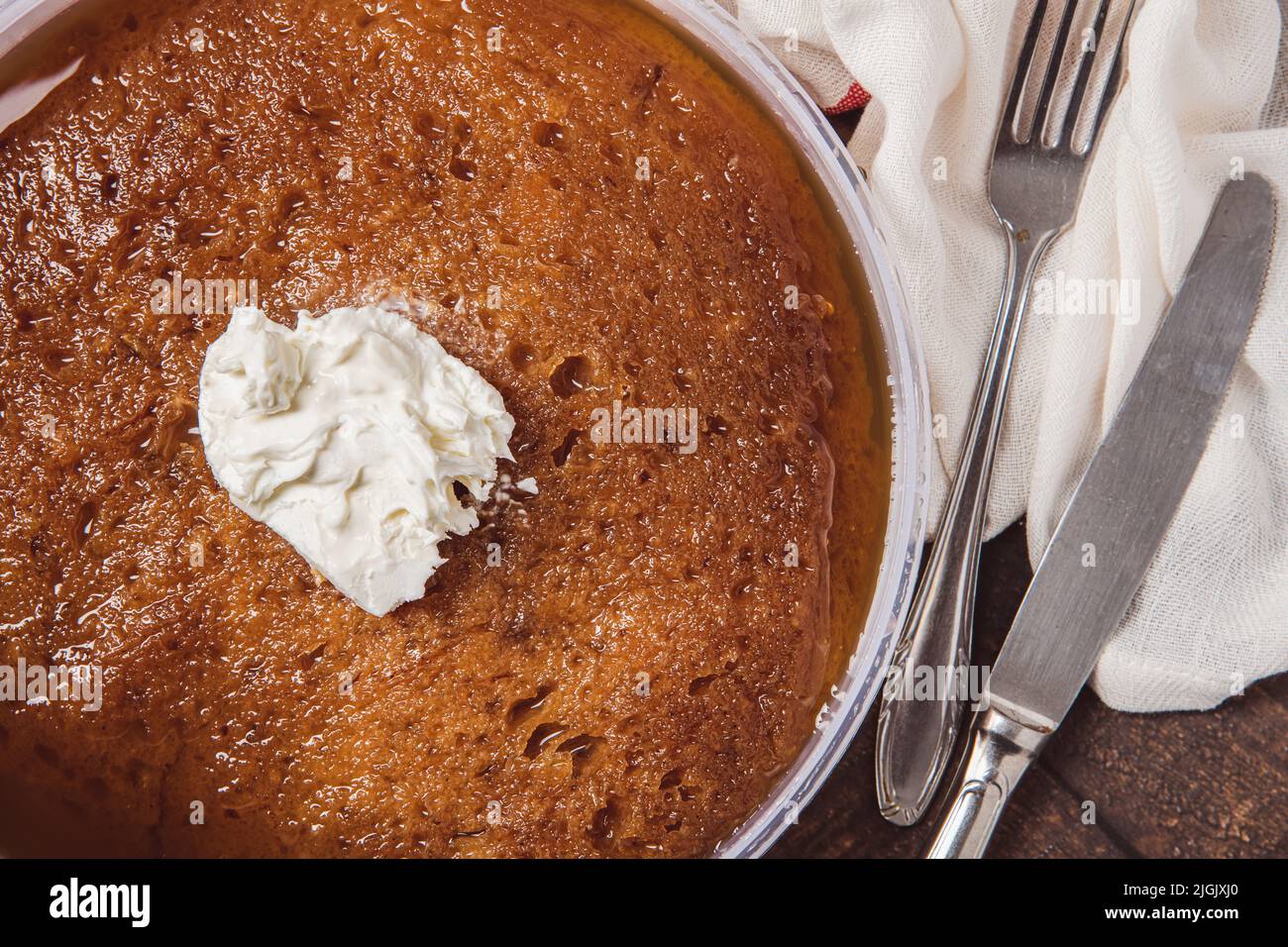 Turkish Traditional Dessert Bread Kadayif / Bread Pudding. Turkish name ...