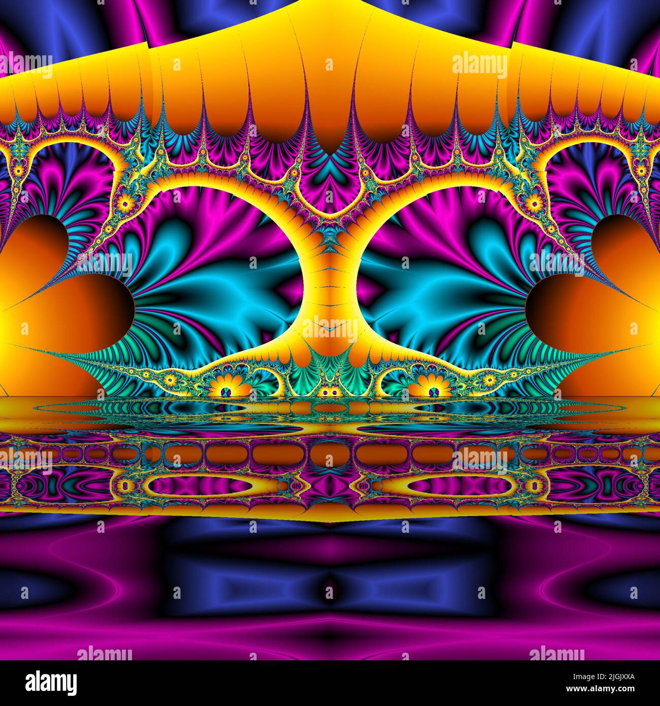 Abstract Computer generated Fractal design. A fractal is a never-ending ...