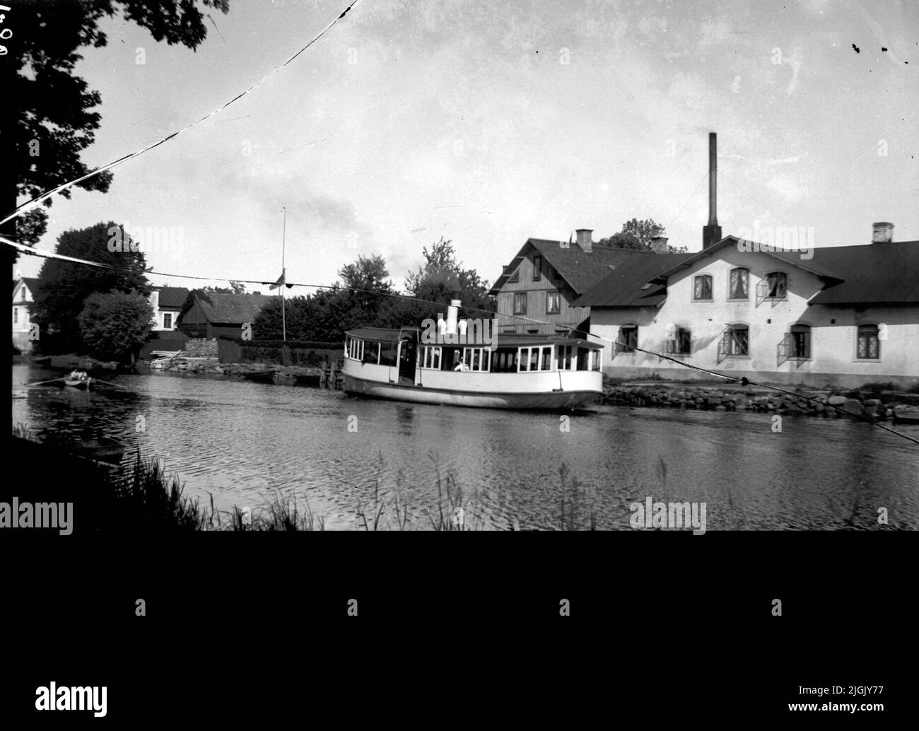 Mejeri The steamboat is located at Lyckeby Dairy Stock Photo - Alamy