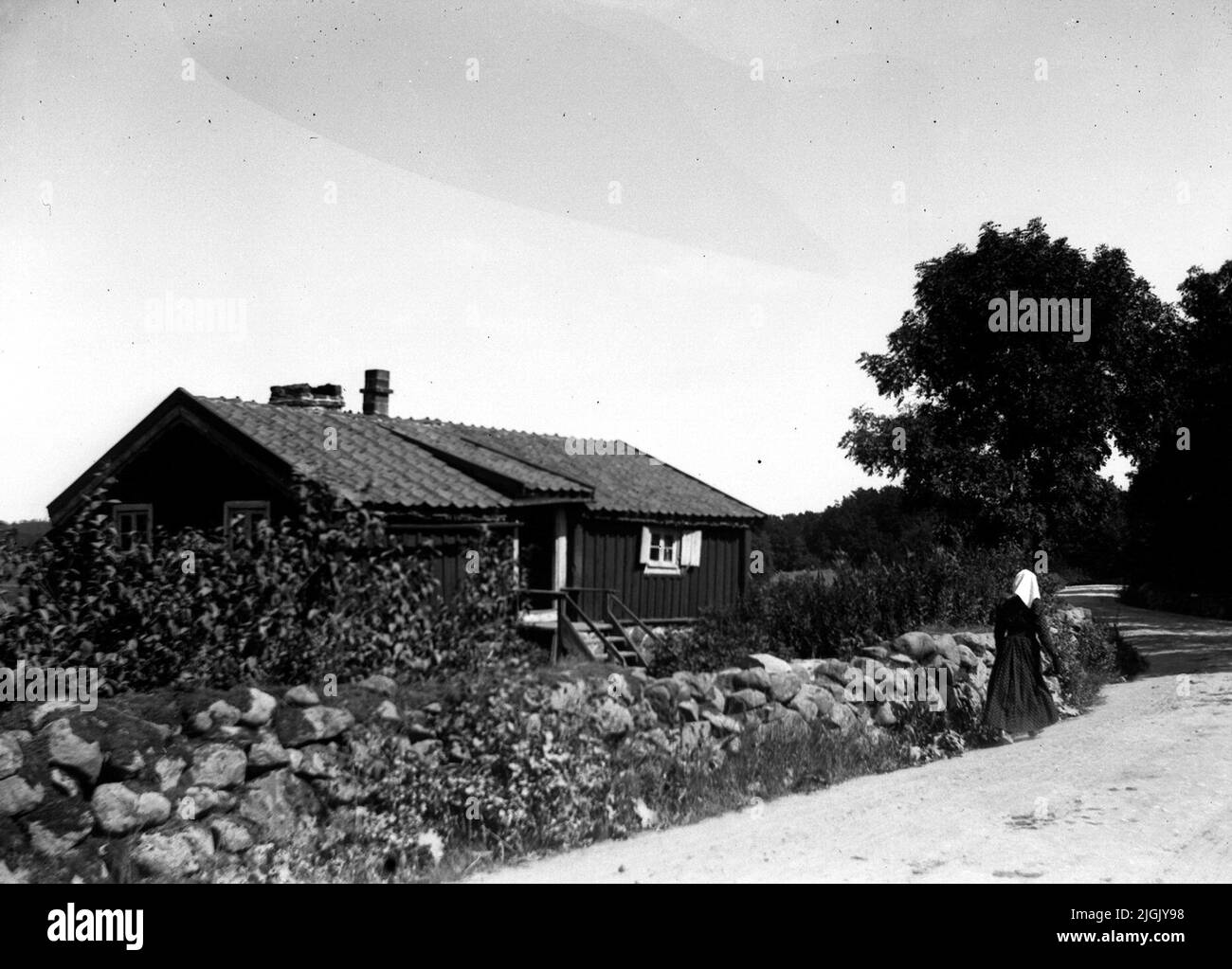 Bostad Torp at Råbacken in Lyckeby Stock Photo - Alamy