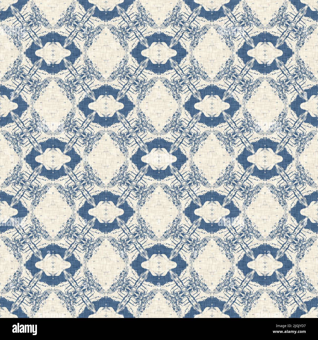 French blue quilt printed fabric pattern for shabby chic home decor ...
