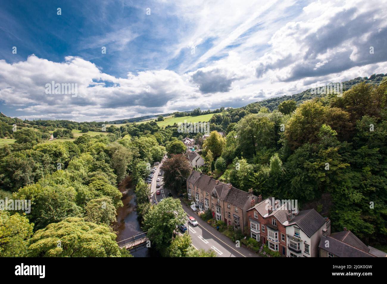 Matlock Bath,View from the cable car Stock Photo - Alamy