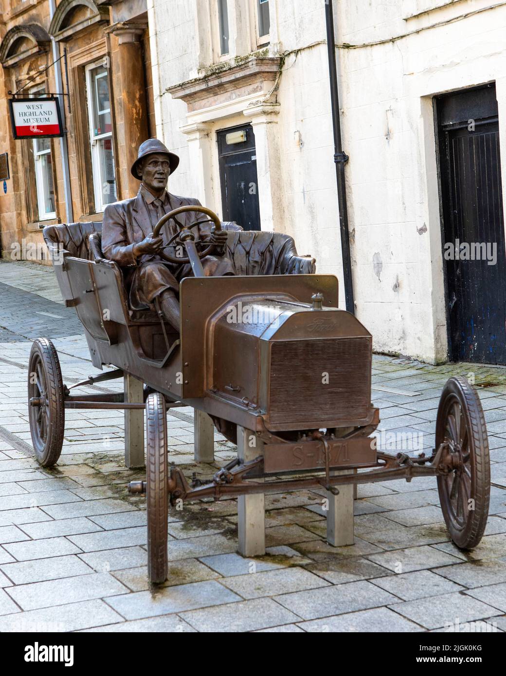 Fort William, Scotland - October 5th 2021: A statue of The Bronze Ford ...